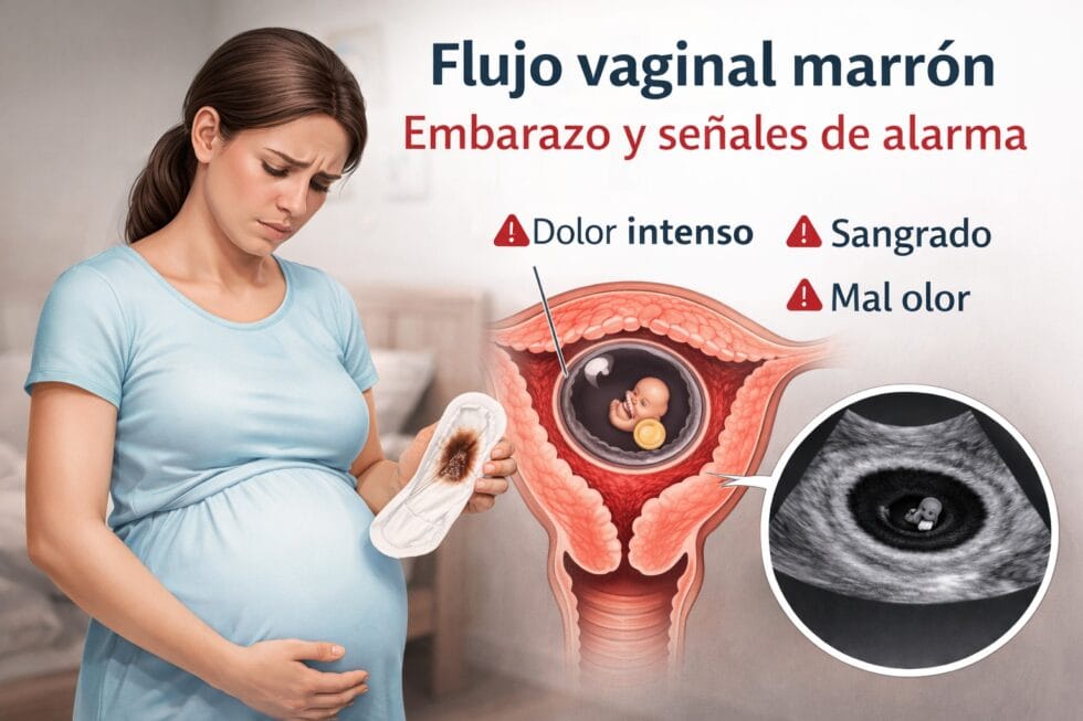 Flujo vaginal marrón: causas, embarazo y señales de alarma